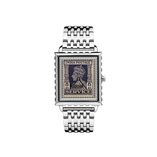 Buy King George Violet Stamp Steel Watch By Jaipur Watch Company